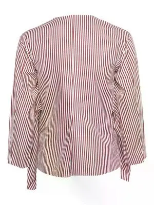 Diane Von Furstenberg Striped Long Sleeve Blouse