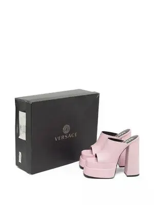 Versace Leather Platform Sandals