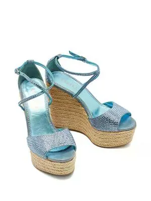 LE SILLA Crystal Embellished Wedge Sandals