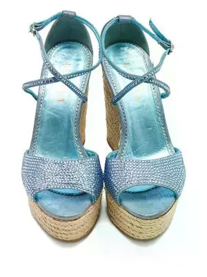 LE SILLA Crystal Embellished Wedge Sandals