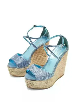 LE SILLA Crystal Embellished Wedge Sandals