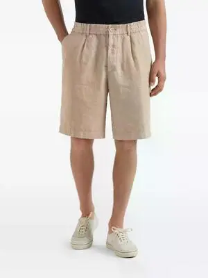 Brunello Cucinelli Garment-dyed Button-fastening Shorts - Neutrals