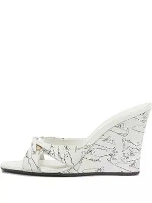 TOD'S Bow-detail Wedge Sandals
