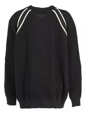 Gianfranco Ferre Ribbed Knit Printed Sweater