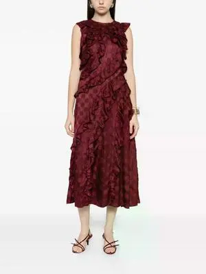 Ulla Johnson Kavita Cascading Ruffled Midi Dress