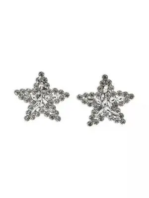 Alessandra Rich Star-shape Clip-on Earrings - Silver