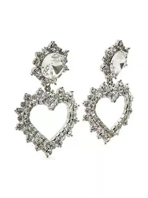 Alessandra Rich Heart-shape Drop Earrings