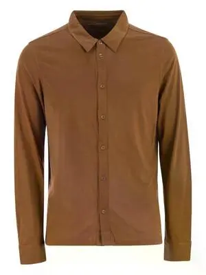Majestic Filatures Long-sleeved Button Shirt - Brown