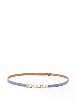 Elisabetta Franchi Faux-leather Belt With Gold-tone Buckle - Purple