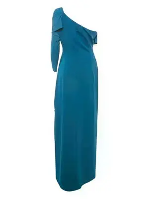 CHATS BY C.DAM Draped One-sleeve Maxi Dress