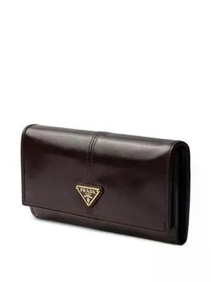 Prada Logo-plaque Leather Wallet
