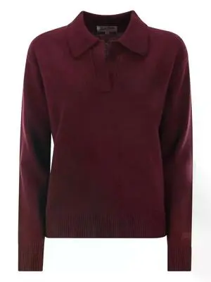 MC2 SAINT BARTH Polo-neck Ribbed Sweater - Red