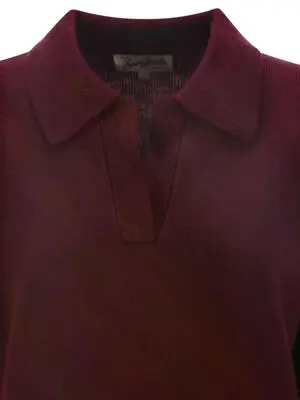 MC2 SAINT BARTH Polo-neck Ribbed Sweater - Red