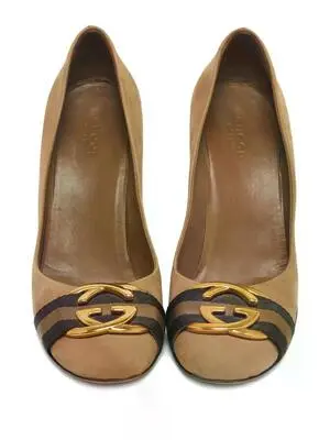 Gucci Interlocking-g Buckle Leather Pumps