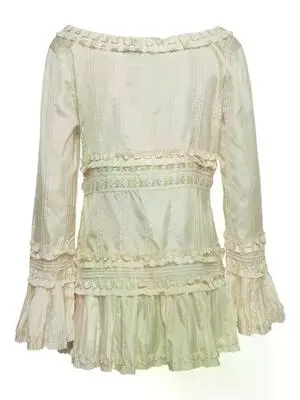 Blumarine Ruffled Silk Blouse