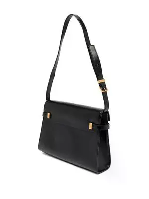 Saint Laurent Ponyhair-trimmed Manhattan Shoulder Bag - Black