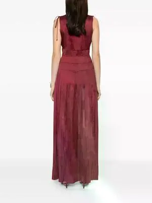 Ulla Johnson Tasneem V-neck Maxi Dress - Red