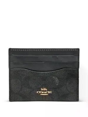 COACH® Monogram Card Holder - Black