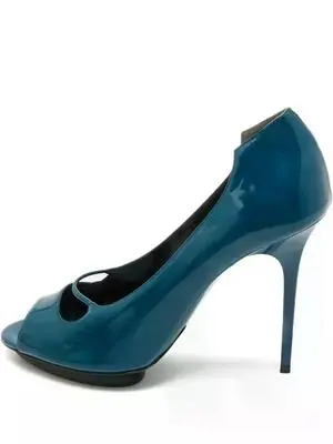 Balenciaga Leather Peep-toe Stiletto Pumps