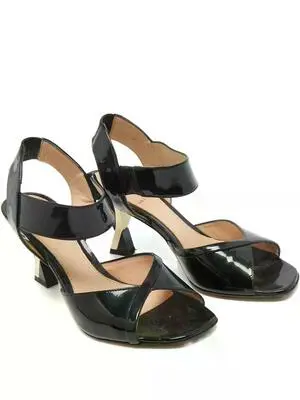 Fendi Patent-leather Sandals - Black