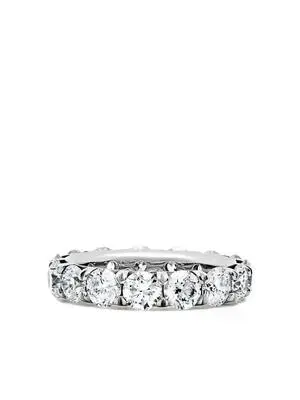 JEWELS AFICIONADO Platinum Diamond Eternity Ring - Silver
