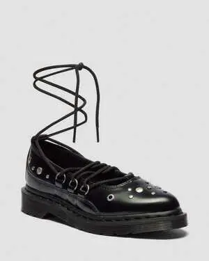 Dr. Martens Elphie Ii Studded Buttero Leather Ballet Flats