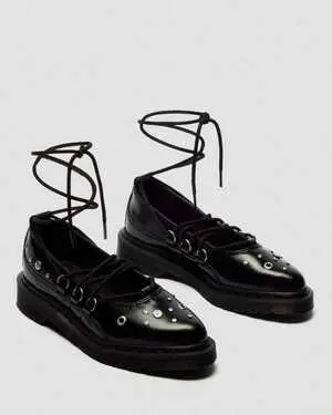 Dr. Martens Elphie Ii Studded Buttero Leather Ballet Flats