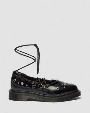 Dr. Martens Elphie Ii Studded Buttero Leather Ballet Flats
