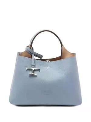 TOD'S T-charm Leather Tote - Blue