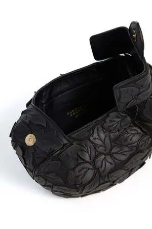 Gabriela Hearst Soft Demi Embroidered Leaves Clutch