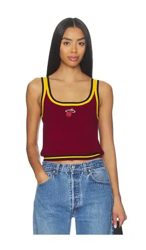 Terez X Miami Heat Crop Knit Tank