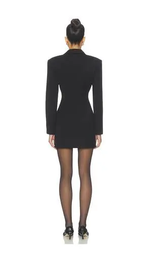 AEXAE Wool Contoured Collar Mini Dress