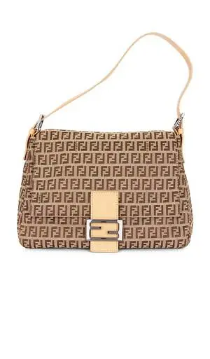 Undefined Fendi Zucchino Mama Baguette Shoulder Bag - Beige
