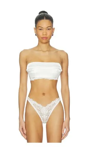 KAT THE LABEL Sasha Bandeau Bra - White