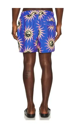 DUVIN DESIGN Sun Energy Print Swim Shorts - Blue