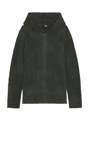 Barefoot Dreams Cozychic Zip Hoodie - Dark Moss