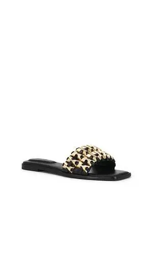 Simkhai Faye Beaded Leather Flat Slide