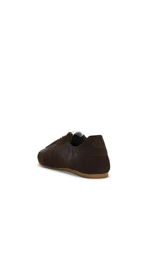 Simkhai Eden Elasticized Leather Combo Sneaker - Cacao
