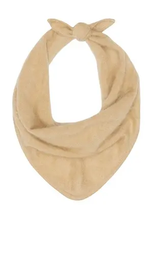 Soft Goat Brushed Triangle Scarf In Tan