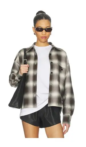 Closed Cropped Front Oversized Shirt