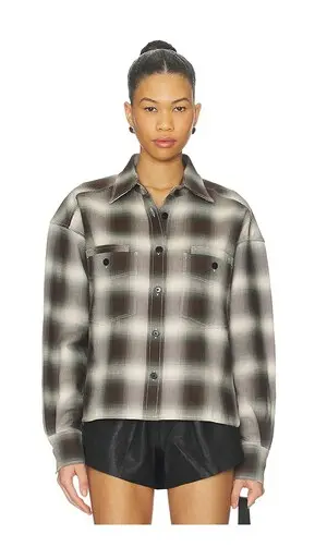 Closed Cropped Front Oversized Shirt