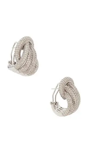 Shashi Margaux Pave Earrings - Silver