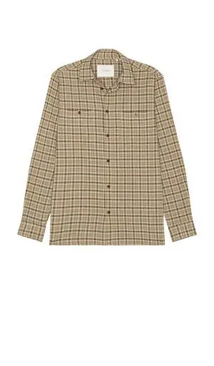 LES DEUX John Check Shirt In Brown