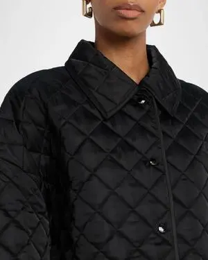 TOTEME Collared Quilted Jacket - Black