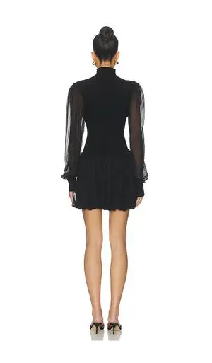 FRAME Sheer Sleeve Dress
