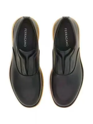 FERRAGAMO Logo-debossed Derby Shoes
