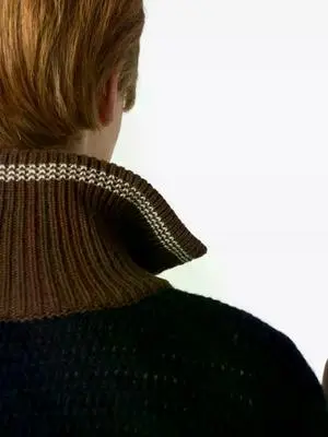 Miu Miu Color-blocked Cashmere Zipper Cardigan