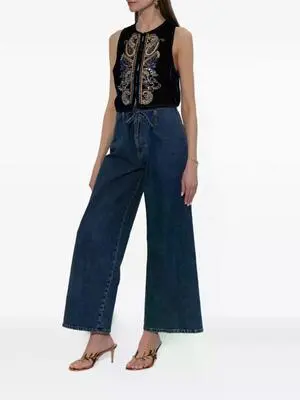 Etro Logo-embroidered Wide Leg Jeans