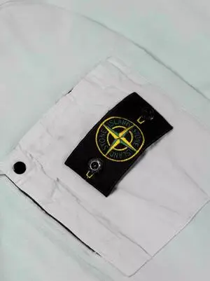 Stone Island 6100019 Cotton Fleece Crewneck Sweatshirt - Blue