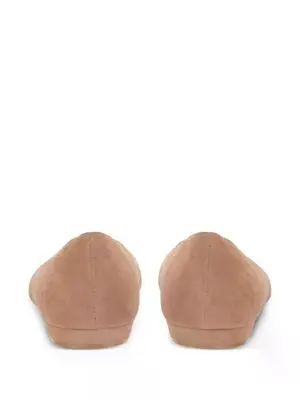 GIANVITO ROSSI Point-toe Ballet Flats - Neutrals